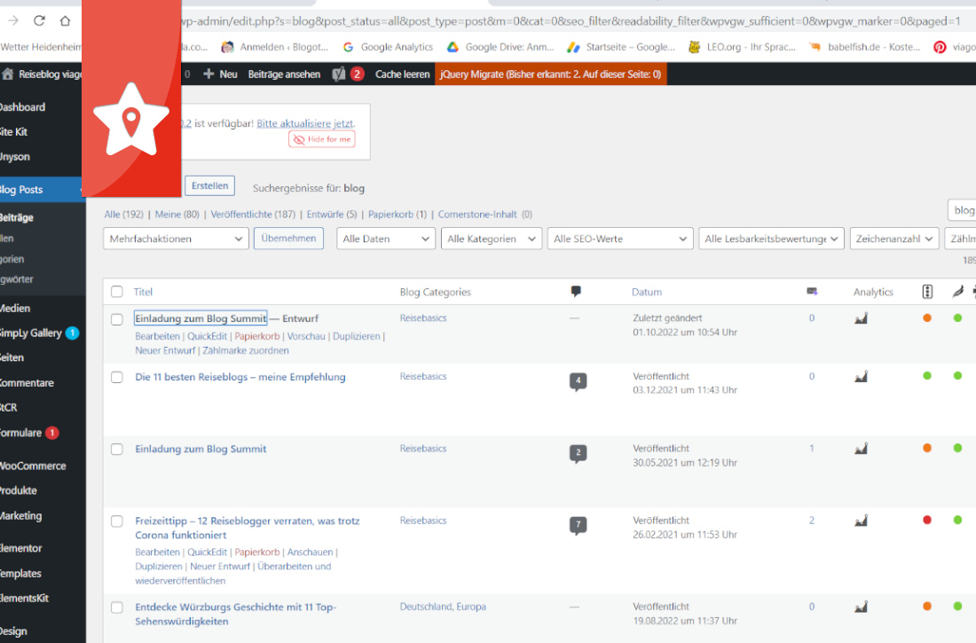 Blog Booster Woche – werfe einen Blick hinter die Kulissen des Bloggens - Reise-Mentoring für ...